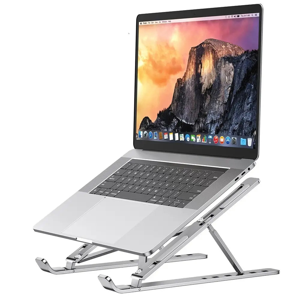 Laptop Tablet Stand Fold-Up Adjustable, Ventilated, Portable Holder Fo ...