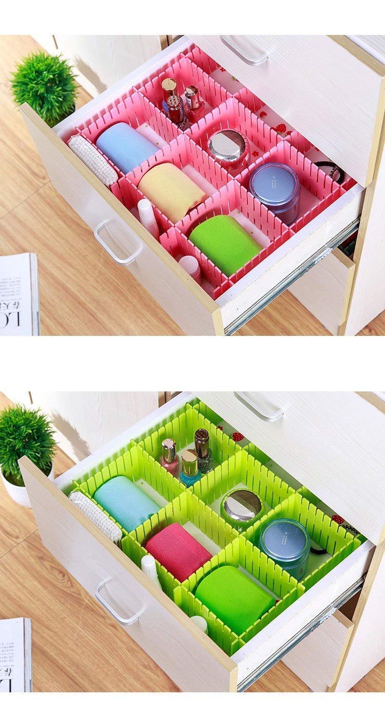 Adjustable Drawer Clapboard Divider Set - Interlocking Closet Partitio ...